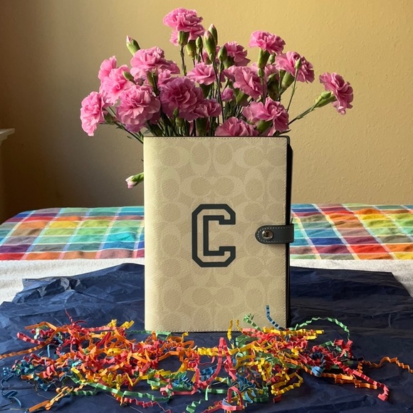 Coach | Office | Coach Notebook In Signature Canvas With Varsity Motif ...